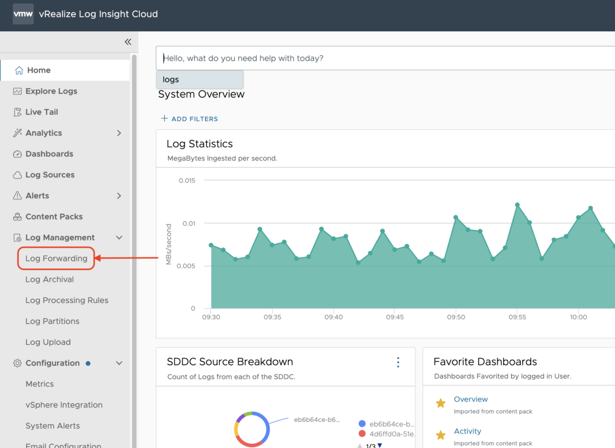 Log Forward your logs from vRealize Log Insight Cloud to Microsoft ...